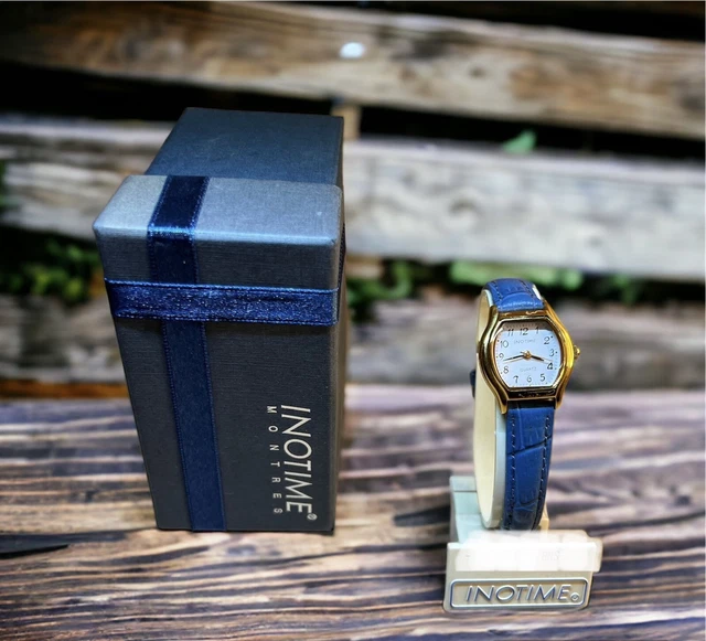 MONTRE FEMME MARQUE INOTIME bracelet en cuir Bleu EUR 25,00 - PicClick FR