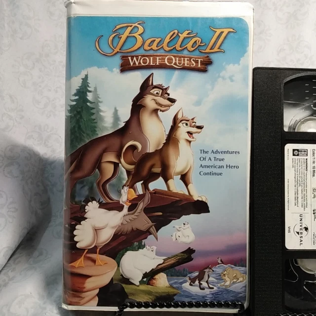 BALTO II Wolf Quest VHS 2000 Movie Clamshell Case, Mark Hamill, Balto 2 ...