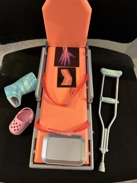 OUR GENERATION HOSPITAL Set with Leg Cast Crutches "VGC" £15.00 ...