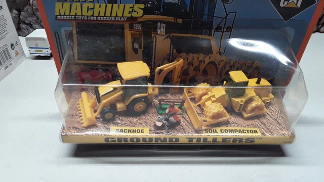 RETROEXCAVADORA Y COMPACTADOR de suelo Matchbox Dirt Machines CAT ...