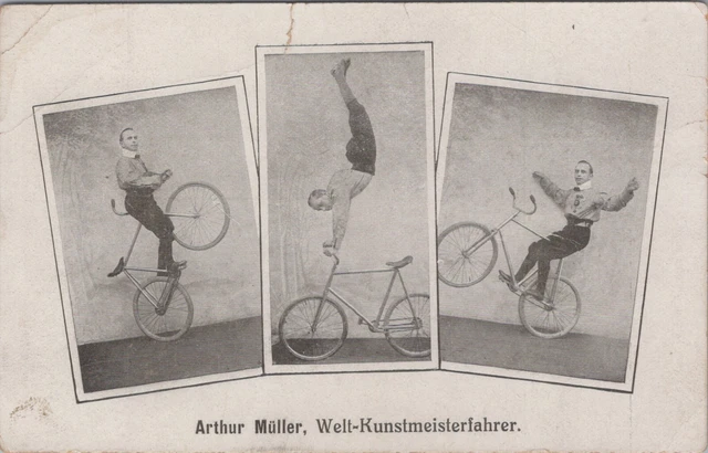AK, ANSICHTSKARTE, ARTHUR Müller, Welt-Kunstmeisterfahrer (BM)50645 EUR ...