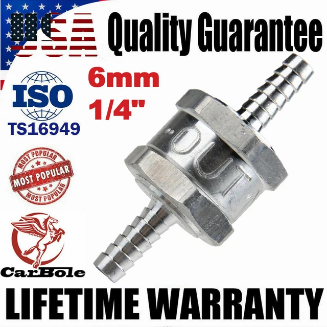 1 4 6MM NON Return One Way Check Valve For Fuel Line Oil Petrol Diesel 1 4 6MM NON Return One Way Check Valve For Fuel Line Oil Petrol Diesel
