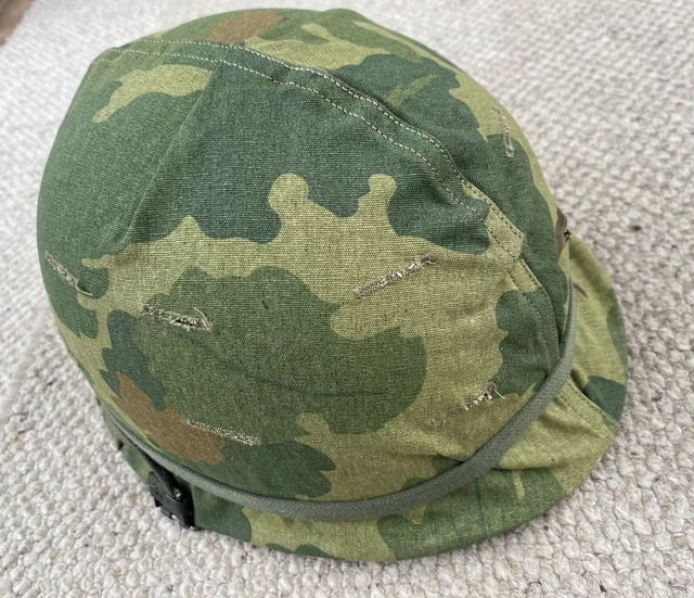 VIETNAM WAR US Army M1 Helmet Original & Reproduction Cover (Helmet 7 ...