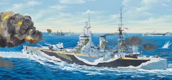 HMS NELSON 1944 Battleship 1:200 Plastique Model Kit Trumpeter EUR 260 ...