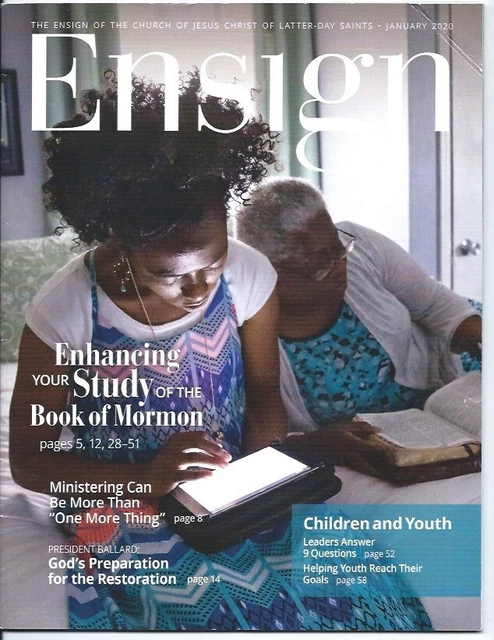2020 MORMON ENSIGN Latter-Day Saints Magazine Covers Teachings, History ...