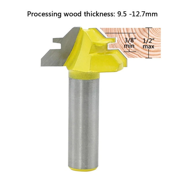 #X 45DEGREE LOCK Miter Router Bit Joint Tenon Woodwork Cutter 1/2inch ...