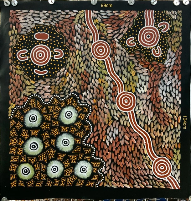 SHARON BUTCHER ABORIGINAL Artist Painting 7 SISTERS DREAMING BUSH ...