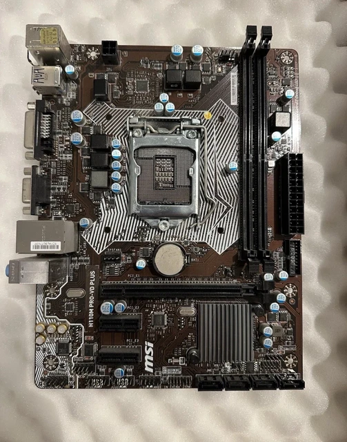 MSI H110M PRO-VD Plus 6th/7th Gen LGA1151 Micro-ATX Motherboard + io sheild £37.08 - PicClick UK