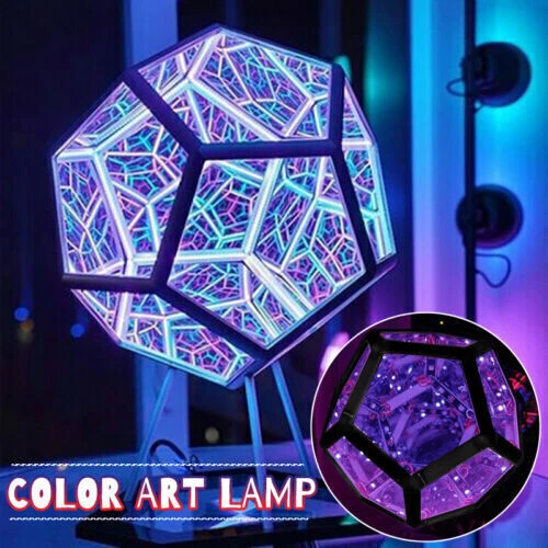 INFINITY DODECAHEDRON COLOR Art Night Light LED Party Atmosphere Lamp ...