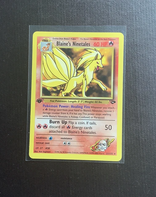 ORIGINAL RARE 1ST Edition Blaine’s Ninetales Pokemon Card Gym Challenge ...