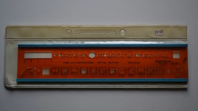 ZEICHENSCHABLONE STANDARDGRAPH N° 4337 FORM- und LAGETOLERANZEN DIN ...