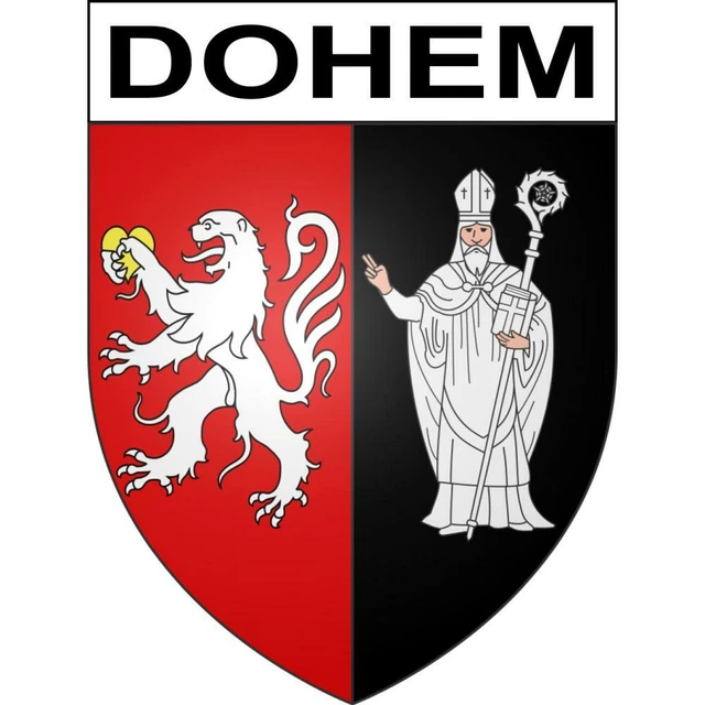 DOHEM 62 VILLE sticker blason écusson autocollant adhésif EUR 6,99 - PicClick FR