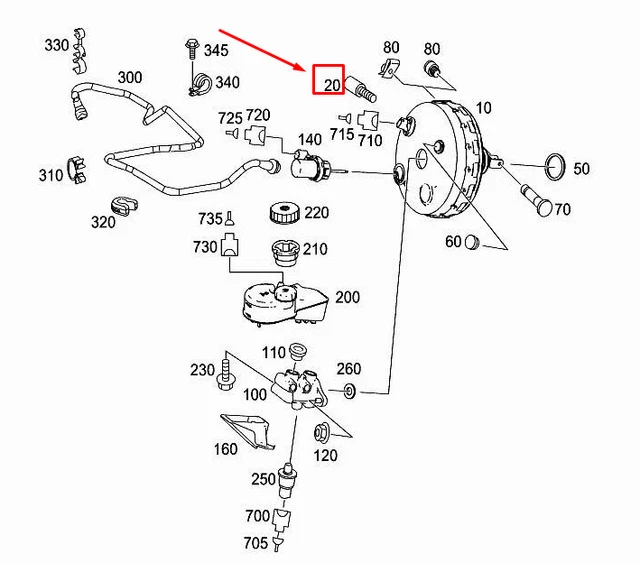 NEUF MERCEDES-BENZ R W251 Brake Booster Mountting Plate A1644310042 ...