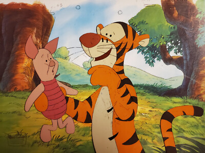 DISNEY'S WINNIE THE Pooh Hand Painted Cel Production Cell Art Coa £409. ...