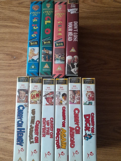 CARRY ON FILMS On Vhs X 10 £20.00 - PicClick UK