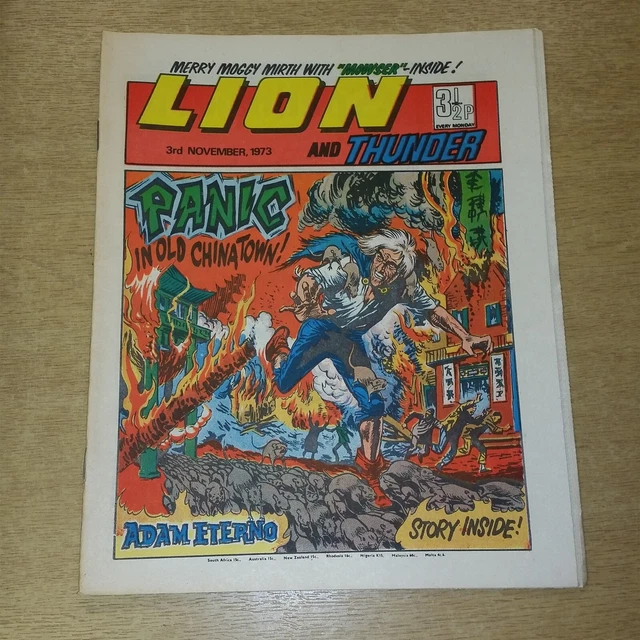 LION AND THUNDER 3Rd November 1973 Ipc British Weekly Uk Comic EUR 11 ...