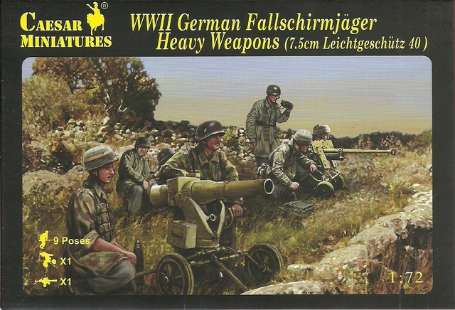 CAESAR MINIATURES 1/72 WW2 German Fallschirmjager Heavy Weapons £10.99 ...