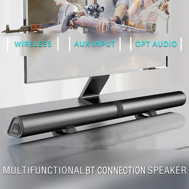 SURROUND SOUND BAR 4-Speaker System Wireless Subwoofer TV Home Theater ...