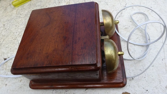 VINTAGE GPO NO.1A No 1A Bell Box Wooden Wall box Double Bells Ringer ...