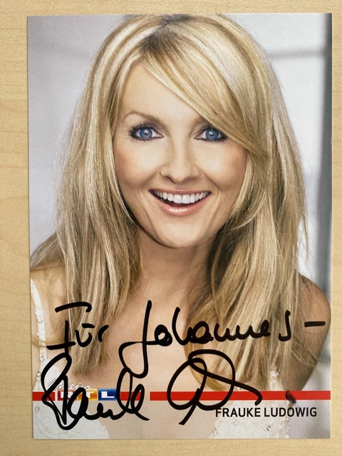 FRAUKE LUDOWIG, AUTOGRAMM, original, Radio- & TV-Moderatorin, RTL ...