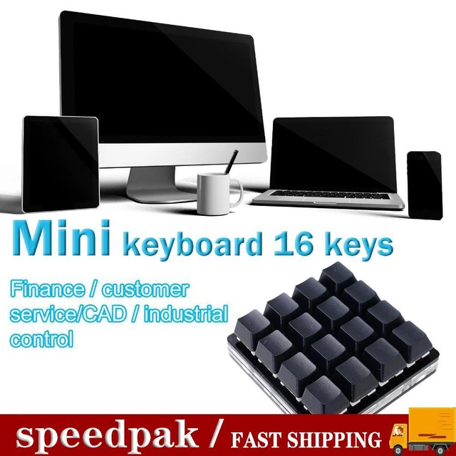 16-KEY BLACK KEYPAD Mechanical Keyboard Custom Shortcut Programmable Keys L3UK. £21.77 - PicClick UK