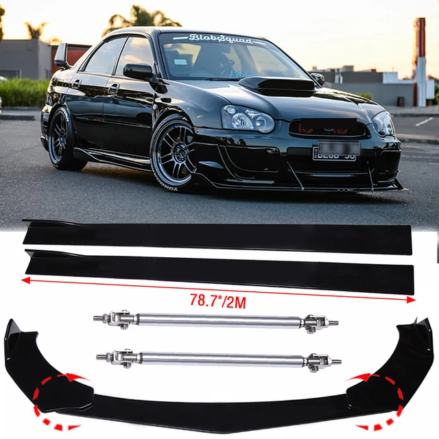 FRONT BUMPER CHIN Lip Spoiler/ Side Skirt/ Strut Rods For Subaru ...