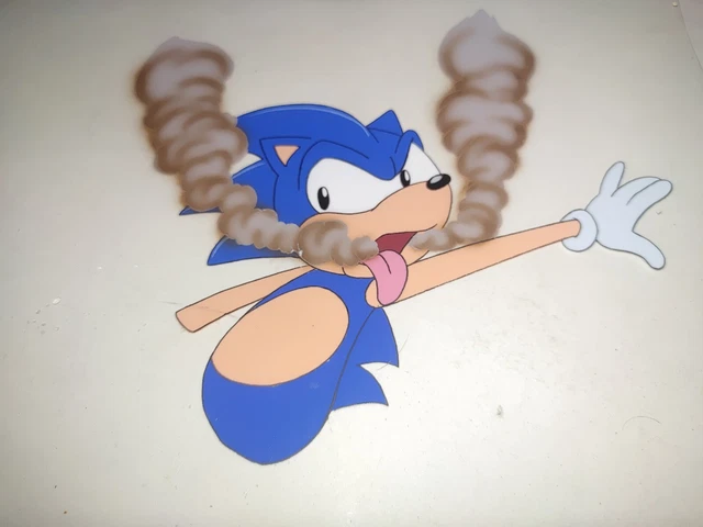 SONIC THE HEDGEHOG animation cel production used hand painted EUR 38,06 ...