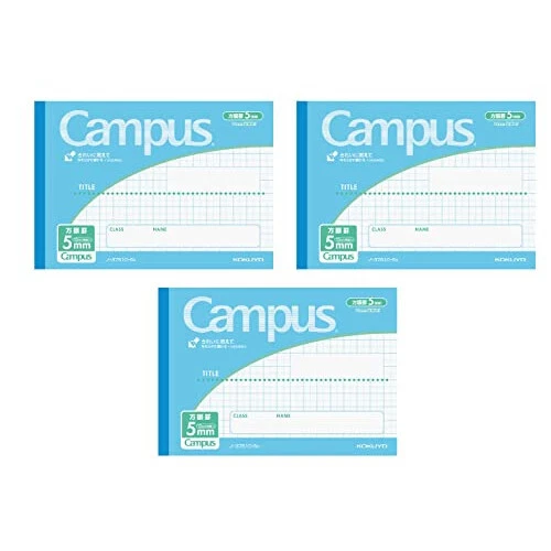 KOKUYO CAMPUS NOTEBOOK (By Use) (Half Size) Grid Ruled No-37S10-5B Set of 3 £25.30 - PicClick UK
