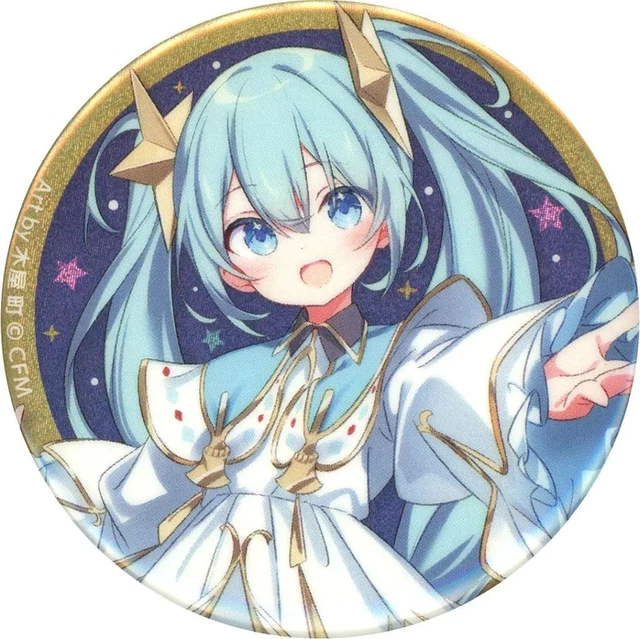 HATSUNE MIKU BADGE/PIN (life-size/gold frame) " Xmas SHOP 2023 Trading ...