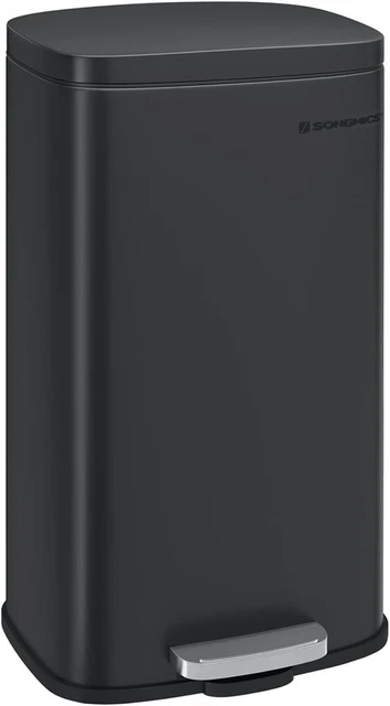 SONGMICS WASTE BIN 30L Garbage Rubbish Kitchen Trash Recycling Recycle ...