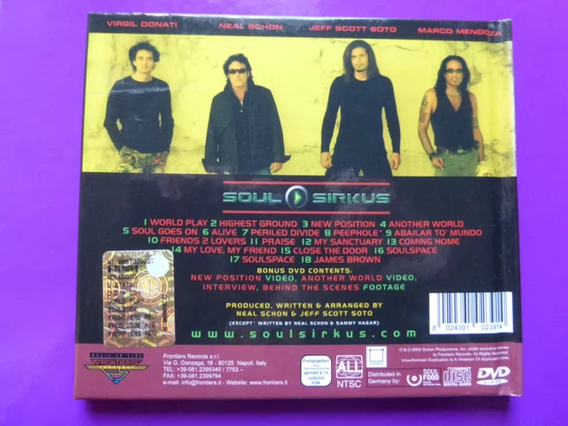 SOUL SIRKUS WORLD play CD DVD Digibook Italy 2005 Limited edition Neal ...