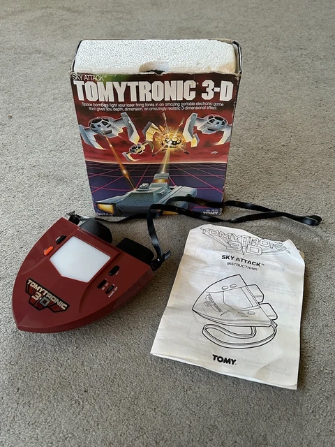 TOMYTRONIC 3D SKY Attack hand held retro Space Game Working With Box ...