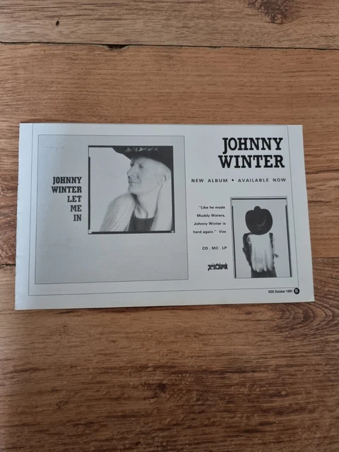 TNEWM74 ADVERT 5X8 Johnny Winter: 'Let Me In' Album £4.99 - PicClick UK