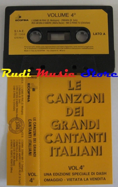 *MC LE CANZONI DEI GRANDI CANTANTI ITALIANI VOL 4 PROMO DASH no cd lp ...