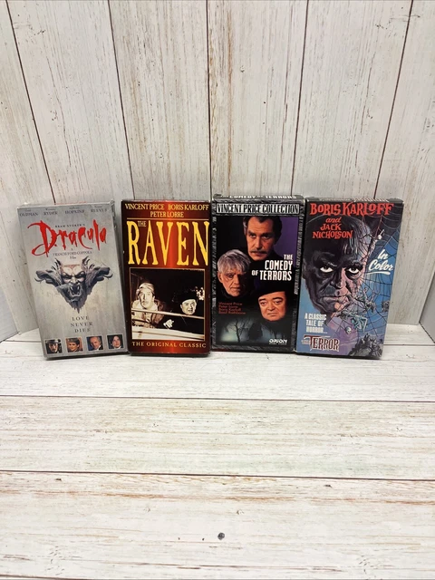 VINCENT PRICE 4 Horror VHS Lot Tested Raven The Terror Comedy Of ...