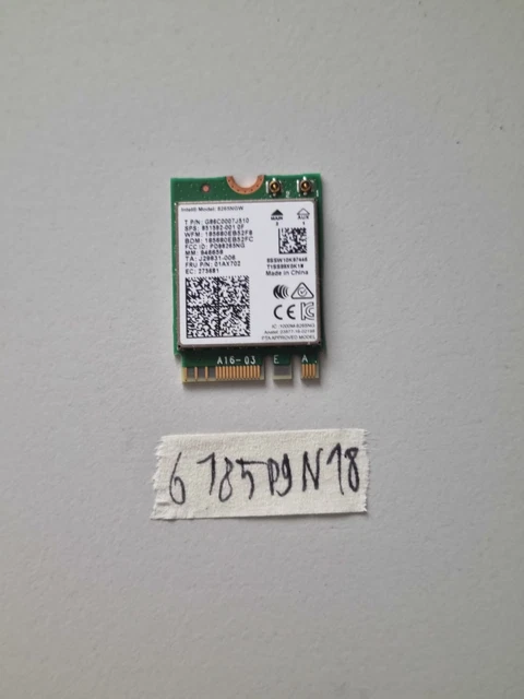 LENOVO THINKPAD X280 Genuine WiFi Card 8265NGW 851592-001 Wireless LAN ...