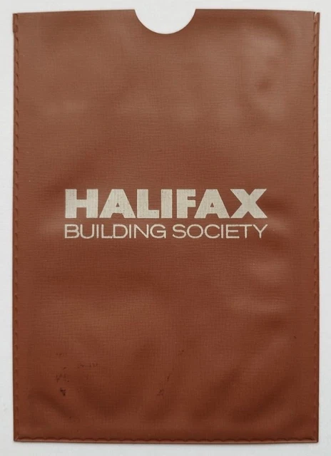 VINTAGE HALIFAX BUILDING Society Passbook Classic Brown Holder Case ...