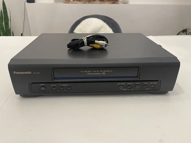 PANASONIC VCR/VHS RECORDER PV-7450 Blue Line Video Tape Omnivision No ...