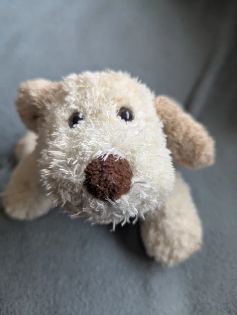 VINTAGE MARKS AND Spencer Cream Floppy Puppy Dog Soft Toy Red Bone ...