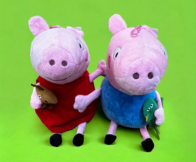 PEPPA PIG WITH Teddy and George with Dinosaur Teddy 7" Soft Toy Plush £ ...