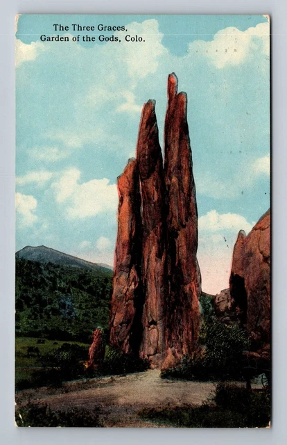 GARDEN THE GODS CO-Colorado, The Three Graces, c1919, Vintage Postcard ...