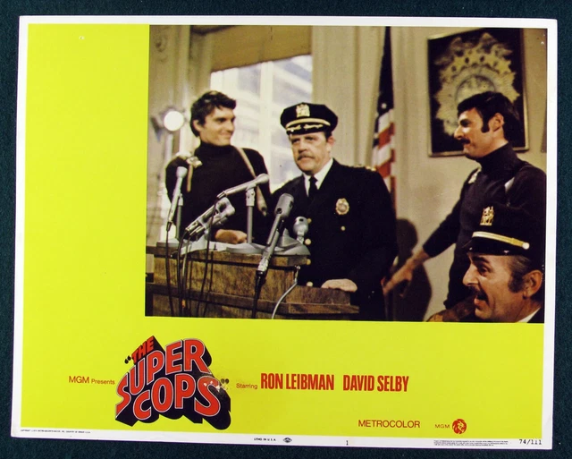 THE SUPER COPS Ron Liebman GORDON PARKS CRIME Orig 6 x US LOBBY CARDS 11x14 1974 $35.00 ...