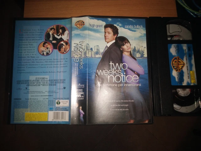 TWO WEEKS NOTICE VHS Hugh Grant Sandra Bullock Warner Bros EUR 2,00 ...