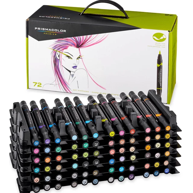 NEW 72 PRISMACOLOR Premier Double Sided Art Markers Brush Fine Tip Dual ...