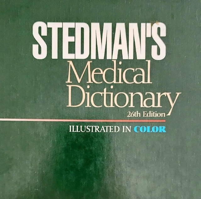 STEDMAN'S MEDICAL DICTIONARY Vintage HC 1995 Illustrated In Color GRYBS ...