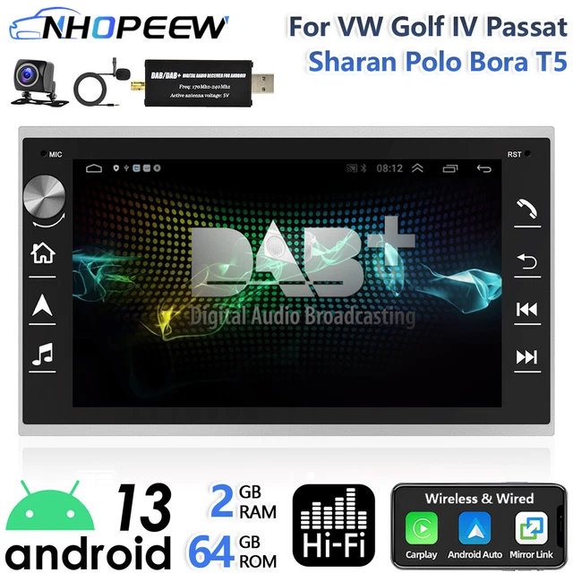 DAB+ ANDROID AUTORADIO Carplay Für VW Polo 9N Golf 4 Passat B5 GPS Navi +Kamera EUR 199,99 ...