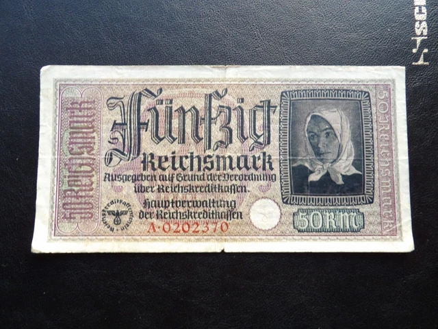 50 REICHSMARK WWII-ERA Genuine Third Reich 1939-1945 Nazi Germany ...