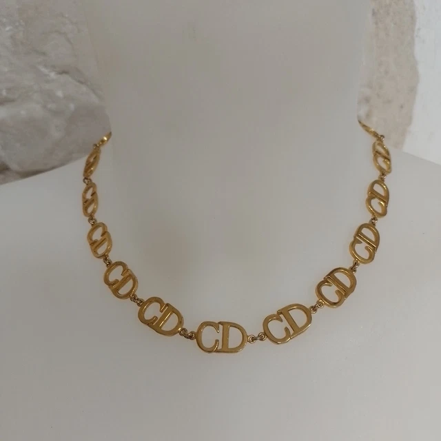 COLLIER RAS DU cou Dior doré EUR 201,00 - PicClick FR