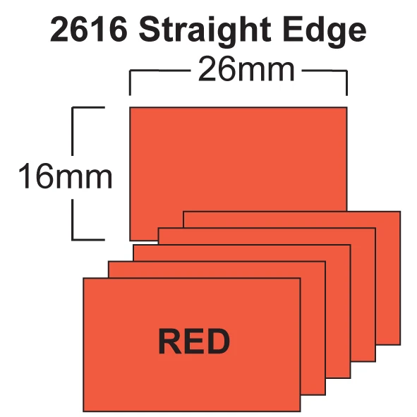 ECONOPLY 26X16MM 2 Line Price Marking Gun 1 roll Red Straight Edge ...