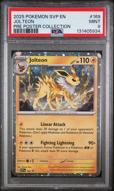 2025 POKEMON SVP En-Sv Black Star Promo #169 Jolteon Psa 9 £0.76 ...